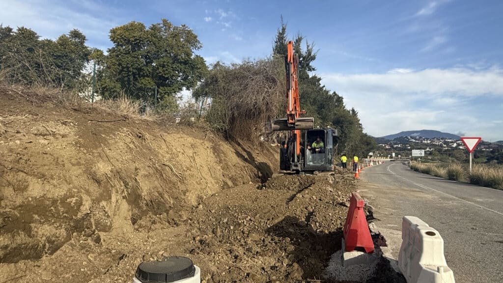 The works to add sidewalks and traffic calming measures to the ...